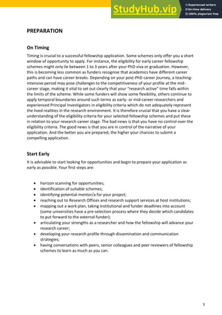 A Comprehensive Guide To Fellowship Applications | PDF