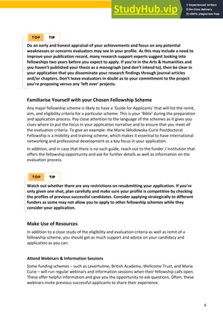 A Comprehensive Guide To Fellowship Applications | PDF