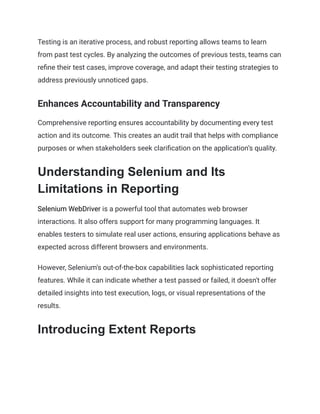 A Comprehensive Guide to Generating Extent Reports in Selenium.pdf
