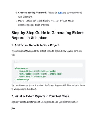 A Comprehensive Guide to Generating Extent Reports in Selenium.pdf