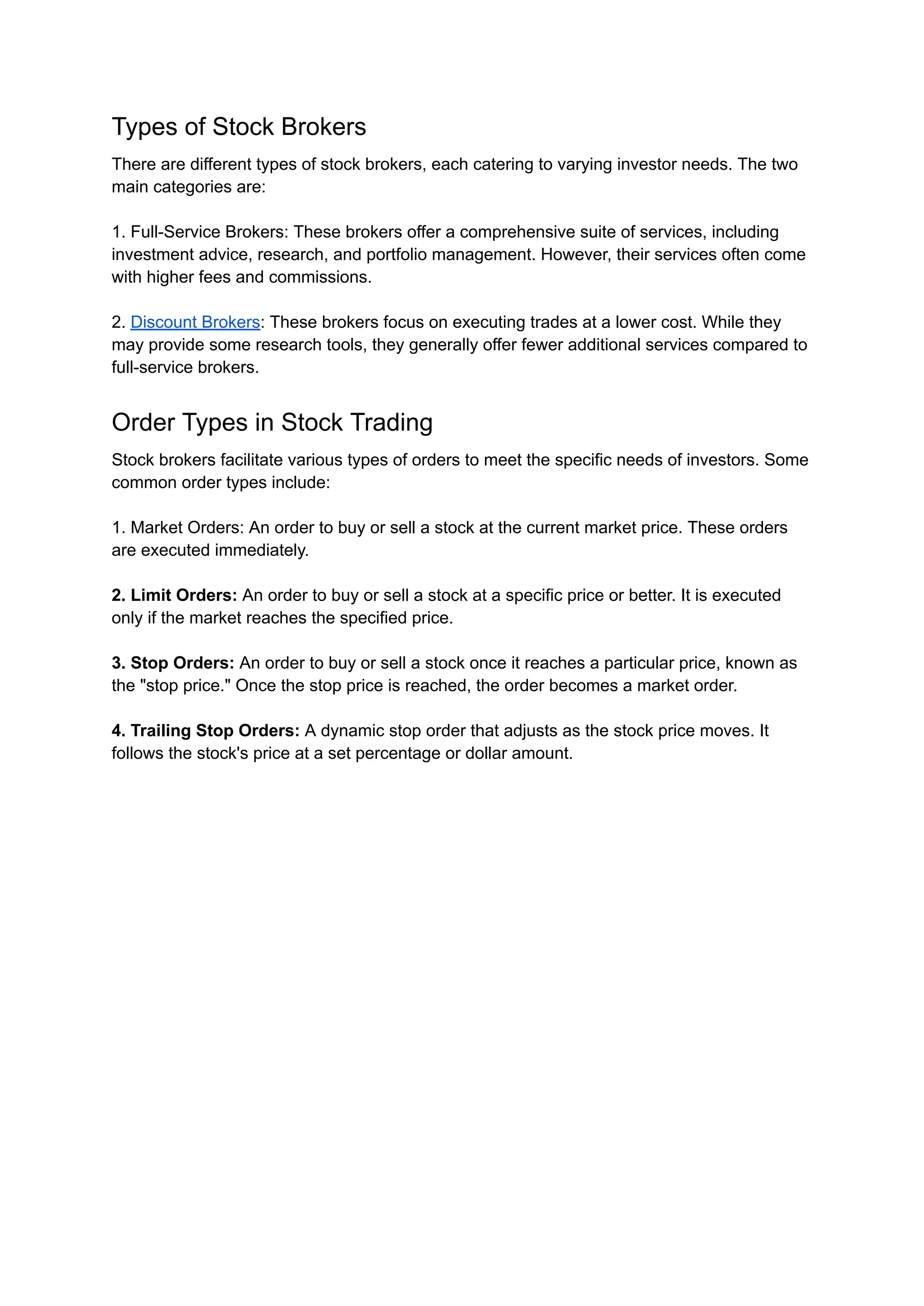 A Comprehensive Guide to How It Works and the Role of Stock Brokers | PDF