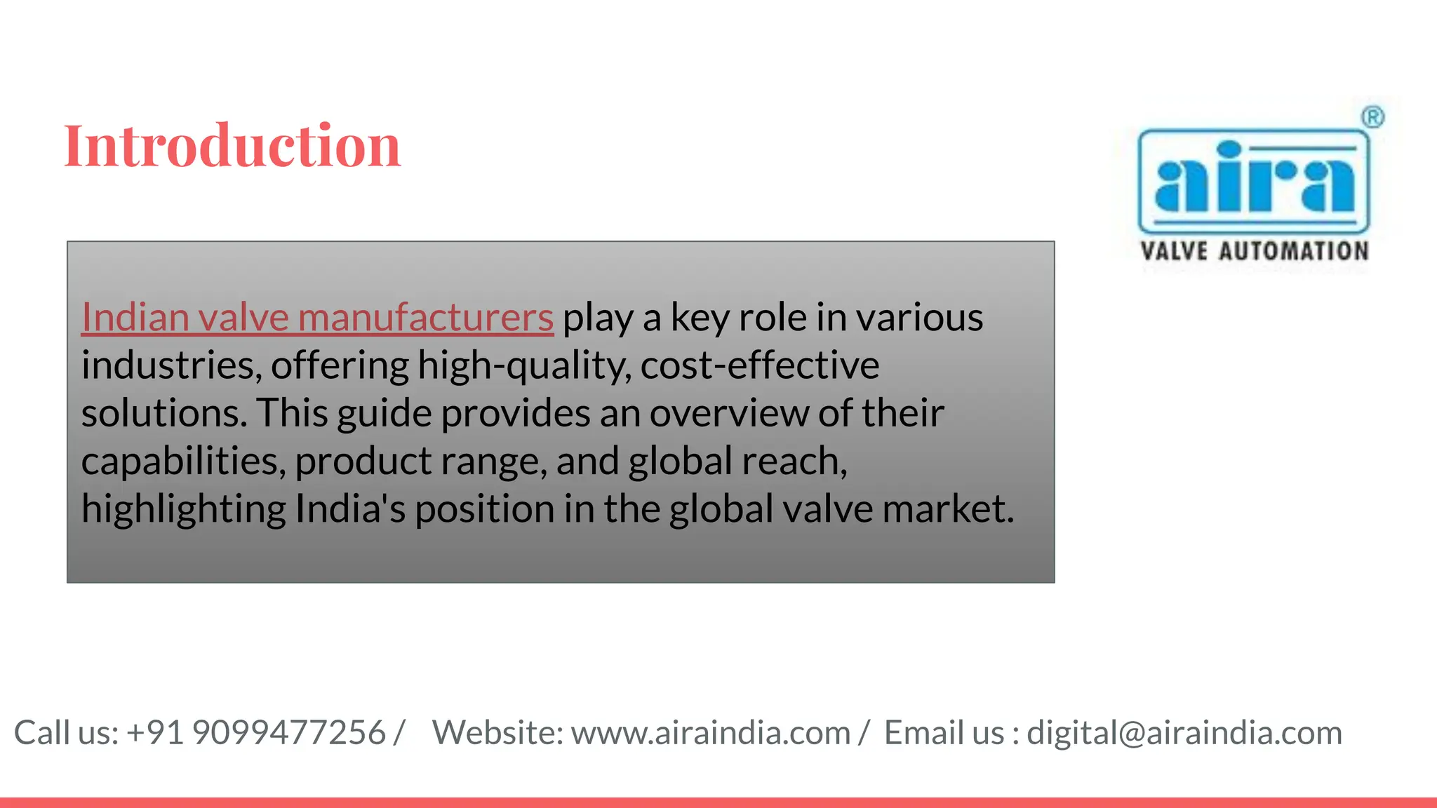 A Comprehensive Guide to Indian Valve Manufacturers | PDF