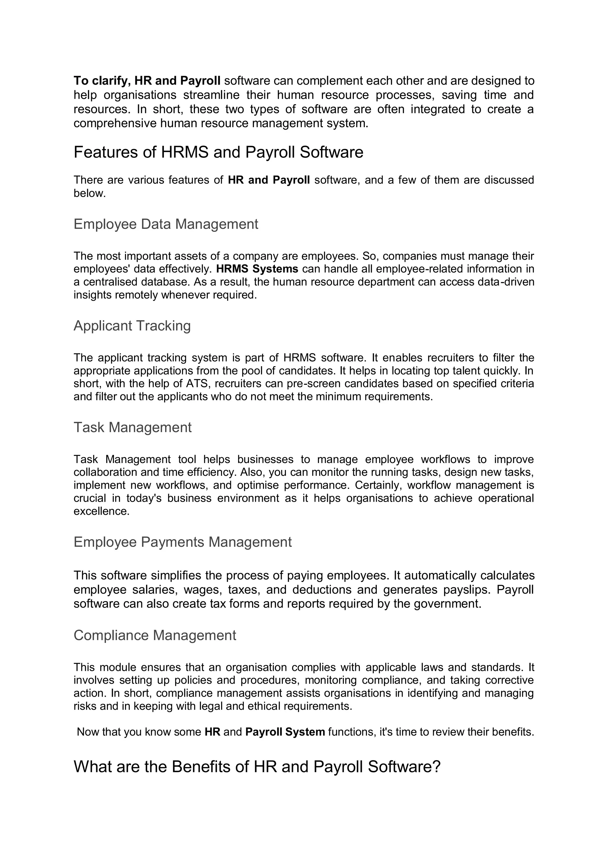 Know About HR and Payroll Software with Simple Procedure | PDF