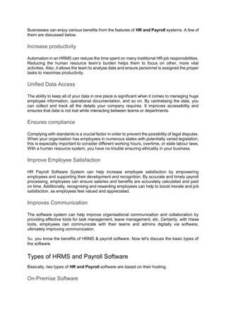 Know About HR and Payroll Software with Simple Procedure | PDF