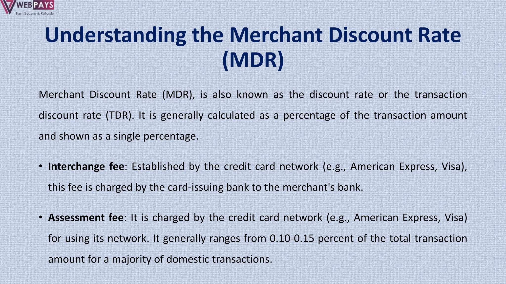 A Comprehensive Guide To Merchant Discount Rate | PPTX