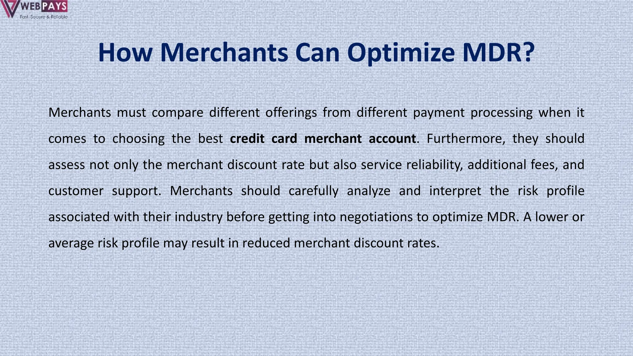 A Comprehensive Guide To Merchant Discount Rate | PPTX