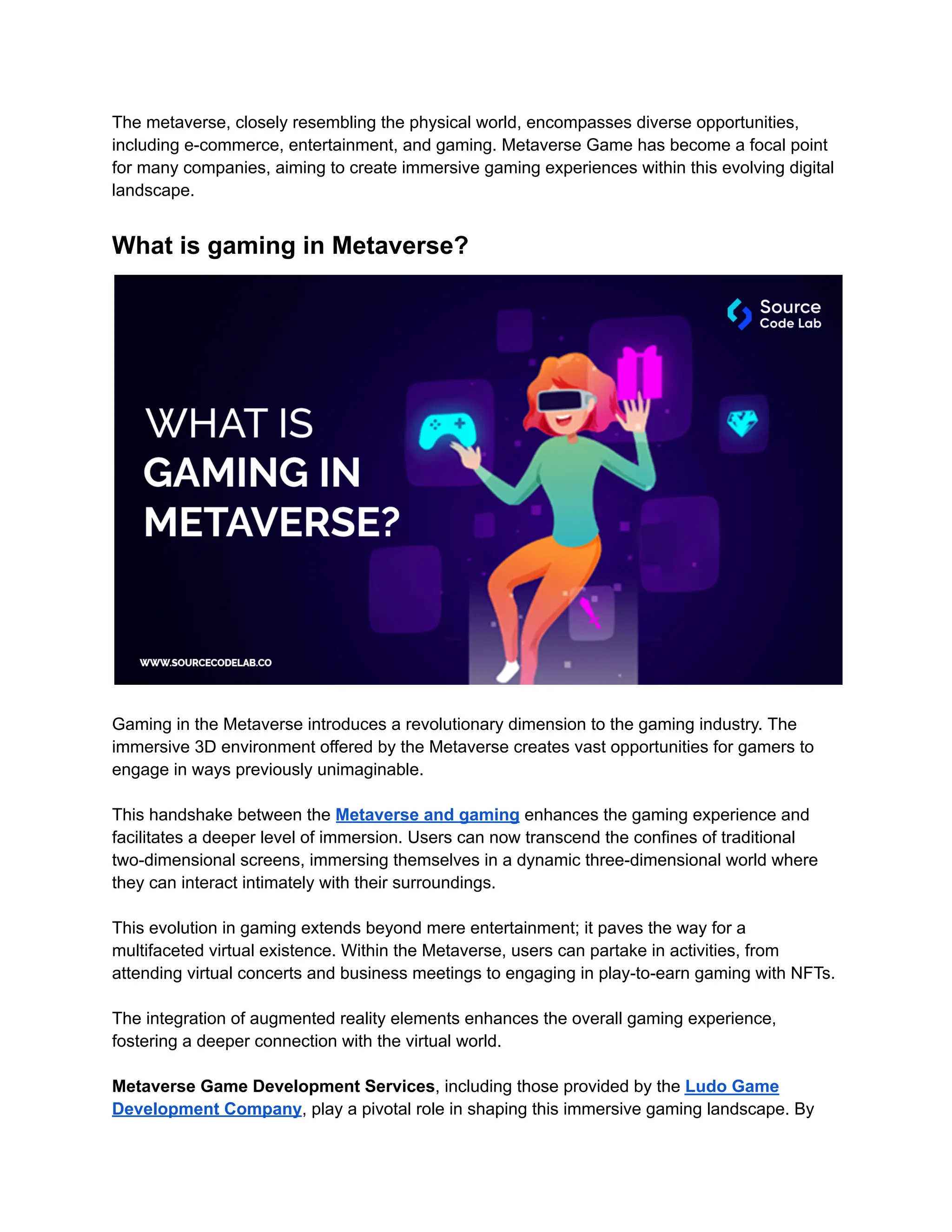 A Comprehensive Guide to Metaverse Game Development | PDF