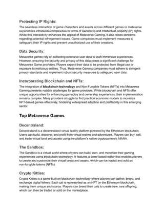 A Comprehensive Guide to Metaverse Game Development | PDF