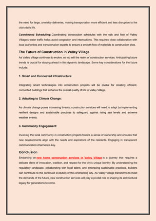 A Comprehensive Guide to New Construction Services in Valley Village | PDF