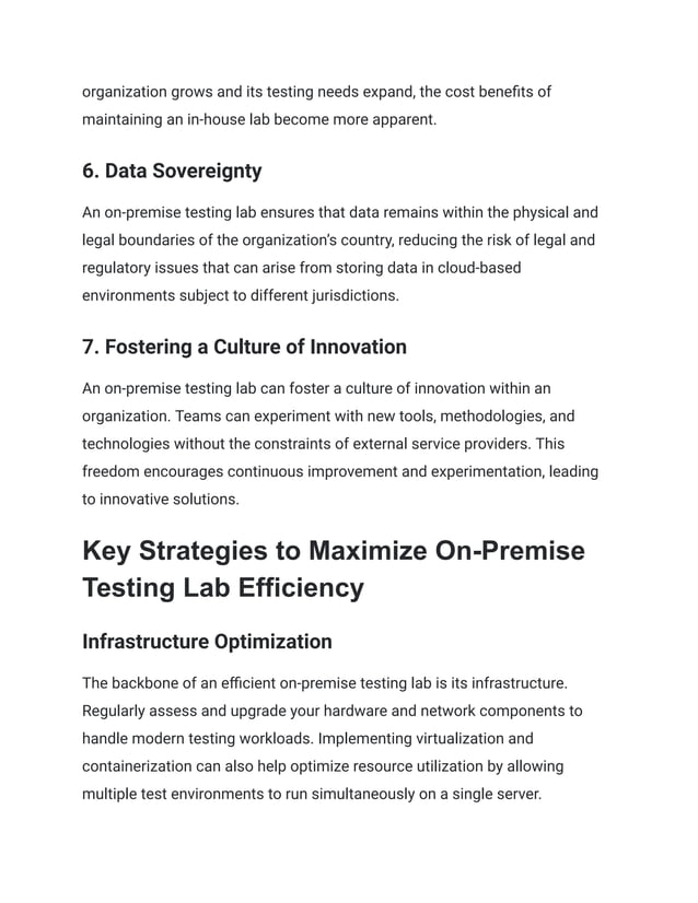 A Comprehensive Guide to Optimizing Efficiency in On-Premises Testing ...