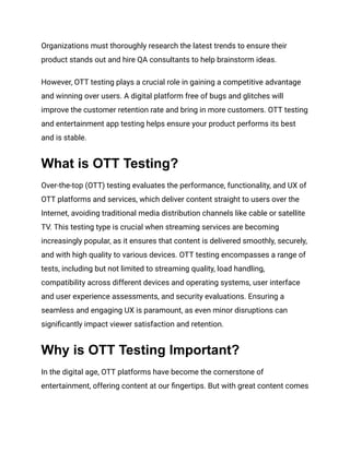 A Comprehensive Guide to OTT Testing_ Benefits, Challenges and Their ...