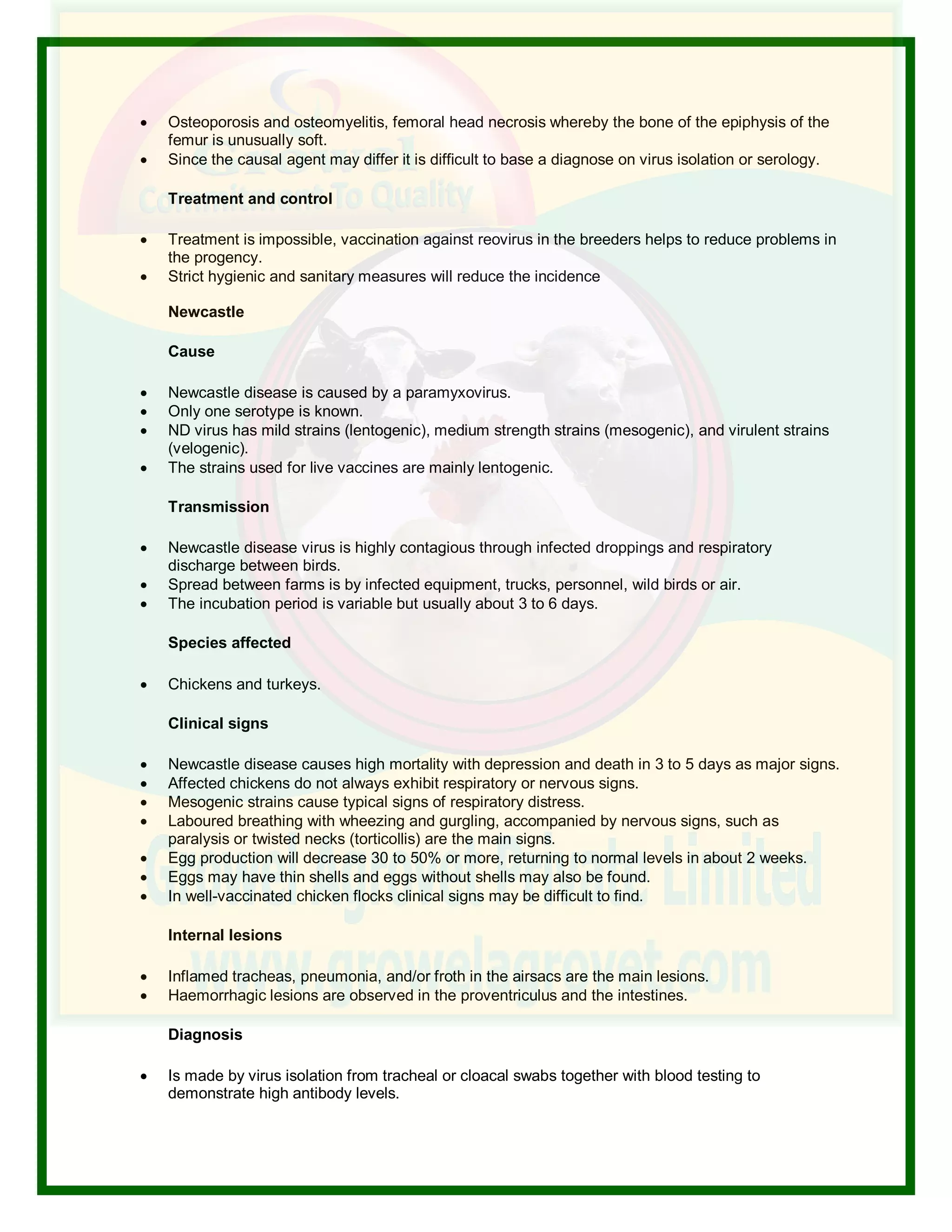 A Brief Guide to Poultry Diseases Management | PDF