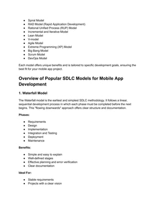A Comprehensive Guide to Selecting the Best SDLC Model for Seamless ...