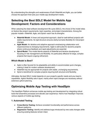 A Comprehensive Guide to Selecting the Best SDLC Model for Seamless ...