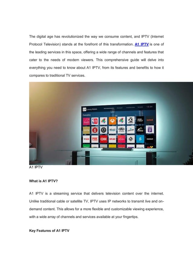 A Comprehensive Guide to Setting Up A1 IPTV for Your Home Entertainment.pdf | Internet Service ...