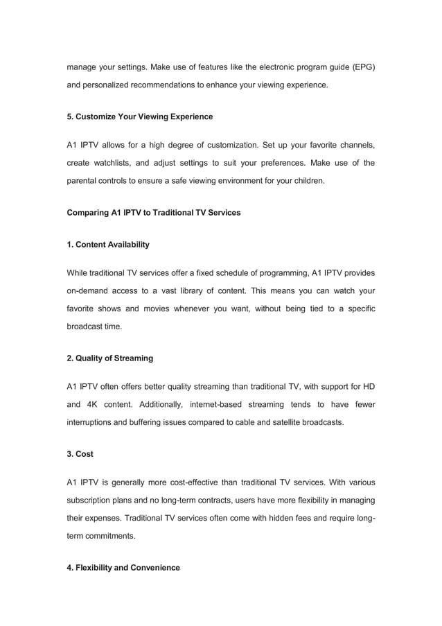 A Comprehensive Guide to Setting Up A1 IPTV for Your Home Entertainment.pdf | Internet Service ...
