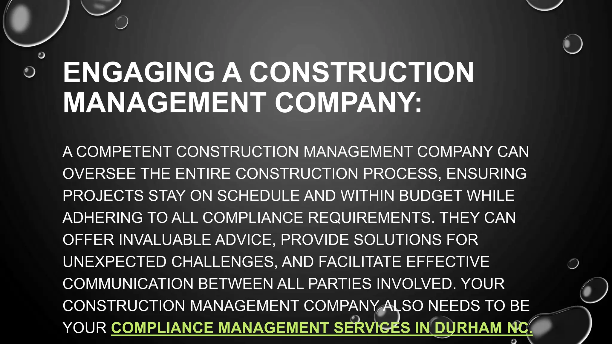 A Comprehensive Guide to Successfully Managing Compliance in Construction | PPTX