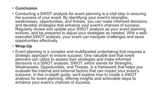 A Comprehensive Guide to SWOT Analysis for Event.pptx