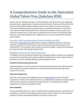 A Comprehensive Guide to the Australian Global Talent Visa (Subclass 858).docx