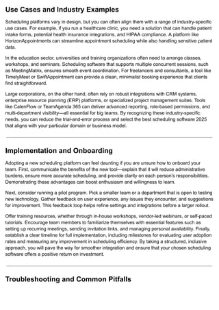 A Comprehensive Guide to the Best Scheduling Software 2025 | PDF