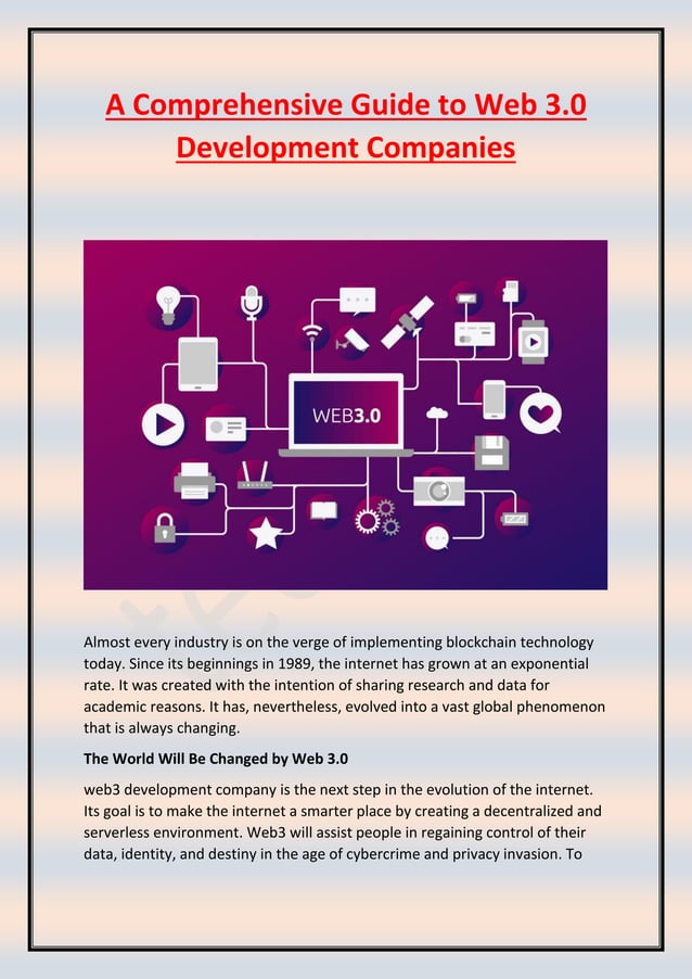 A Comprehensive Guide to Web 3.0 Development Companies. | PDF | Internet | Computing