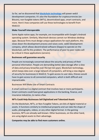 A Comprehensive Guide to Web 3.0 Development Companies. | PDF ...