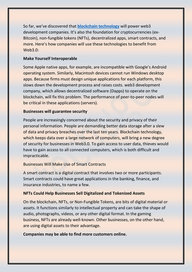 A Comprehensive Guide to Web 3.0 Development Companies. | PDF | Internet | Computing