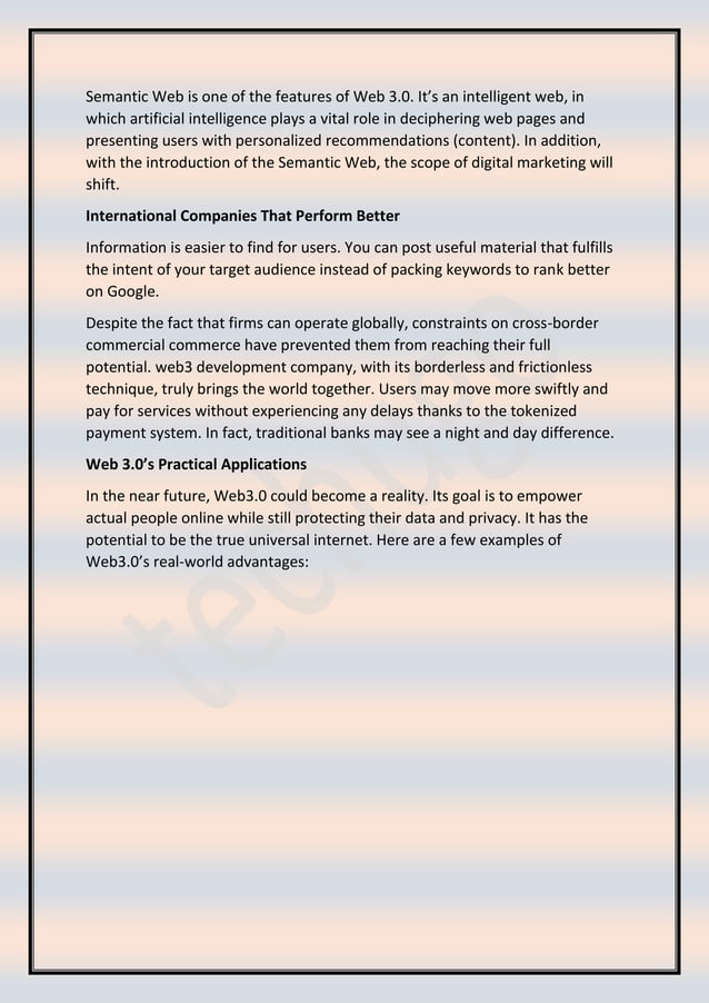 A Comprehensive Guide to Web 3.0 Development Companies. | PDF | Internet | Computing