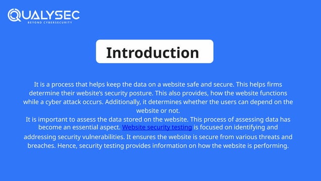 Web Security Testing | Qualysec Technologies | PPT