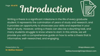 A Comprehensive Guide to Writing a Thesis From Choosing a Topic to ...