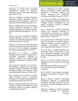 A Comprehensive Literature Review In Competitive Advantages Of ...