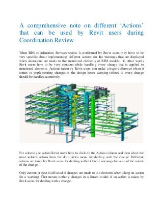 A comprehensive note on different ‘Actions’ that can be used by Revit ...