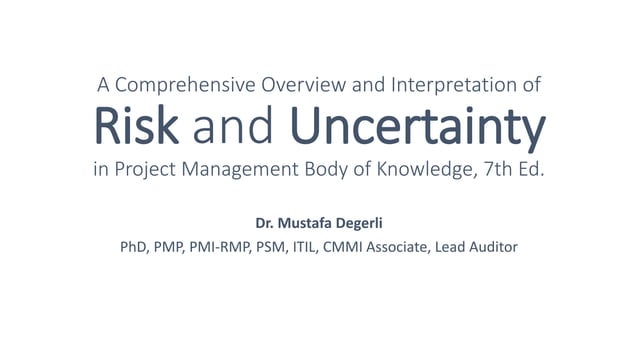 A Comprehensive Overview and Interpretation of Risk and Uncertainty in ...