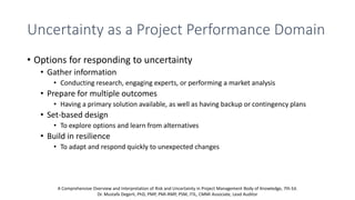 A Comprehensive Overview and Interpretation of Risk and Uncertainty in ...