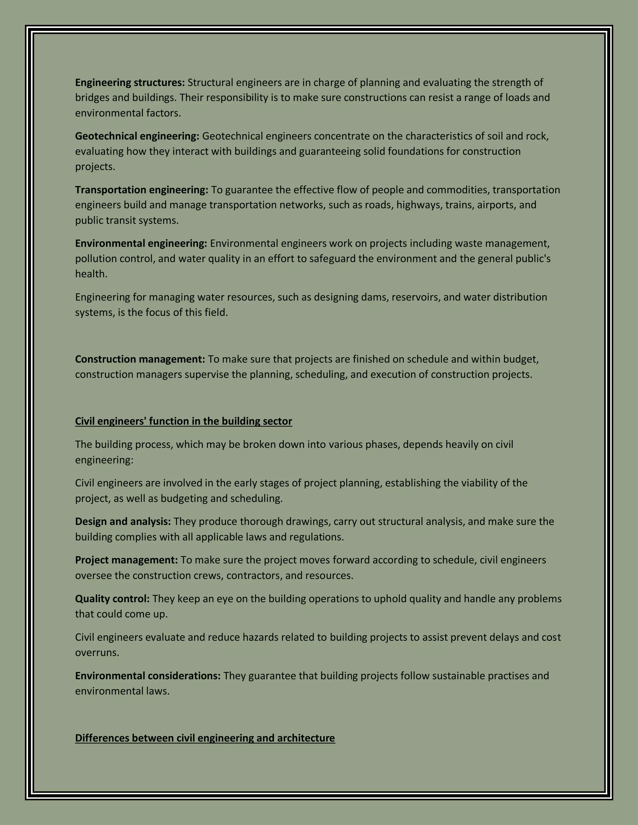 A comprehensive overview of civil engineering.pdf | Civil Engineering ...