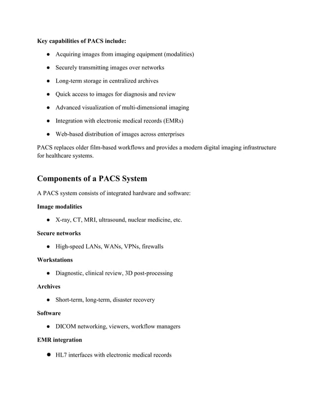 A Comprehensive Overview of Picture Archiving and Communication Systems (PACS).pdf | Operating ...