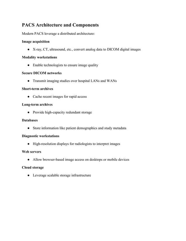 A Comprehensive Overview of Picture Archiving and Communication Systems (PACS).pdf | Operating ...