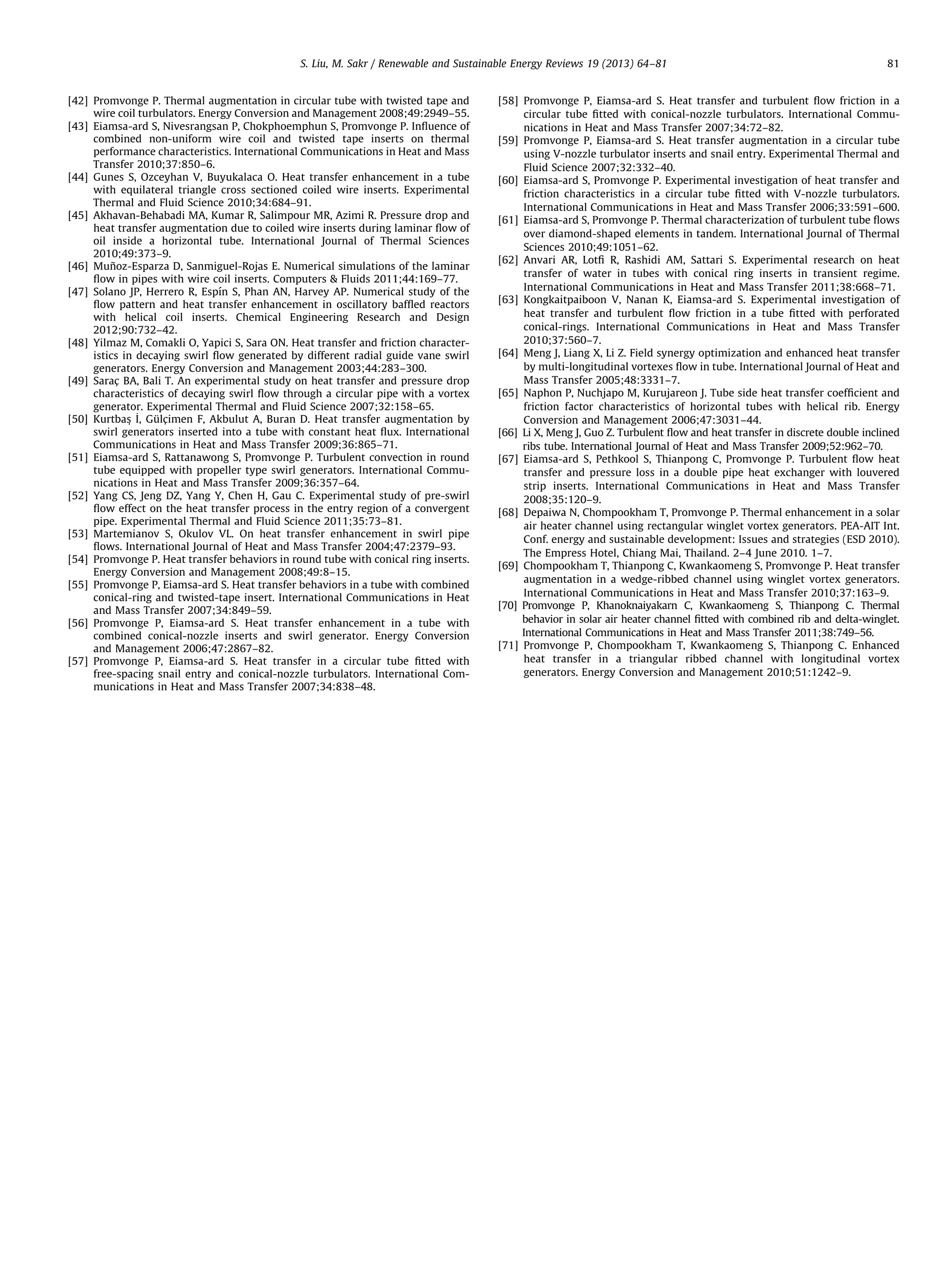 A comprehensive review on passive heat transfer enhancements in pipe ...