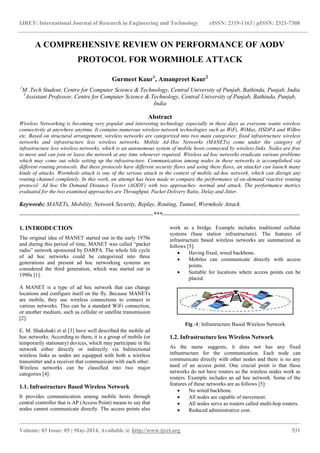 A comprehensive review on performance of aodv protocol for wormhole attack | PDF | Internet ...
