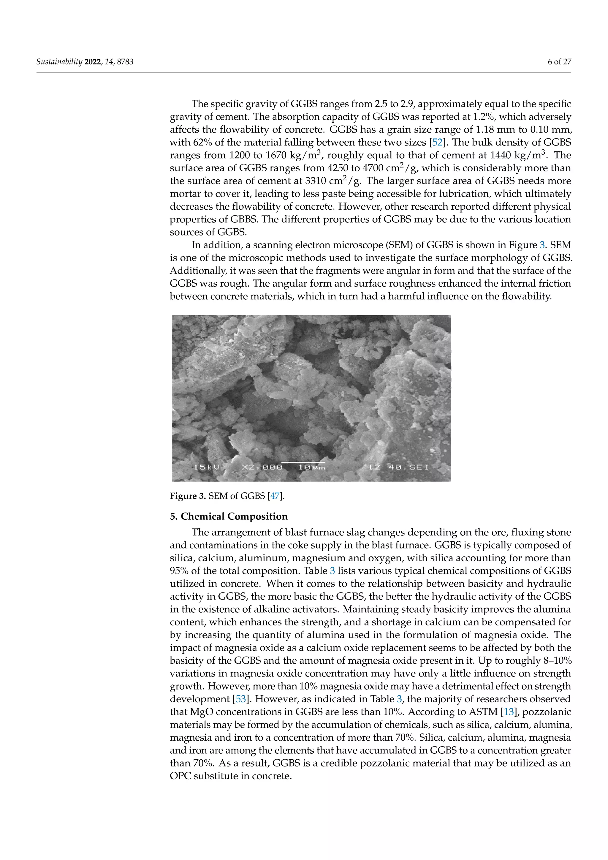 A Comprehensive Review on the Ground Granulated Blast Furnace Slag ...