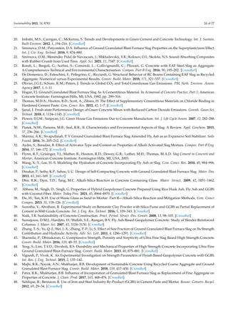 A Comprehensive Review on the Ground Granulated Blast Furnace Slag ...