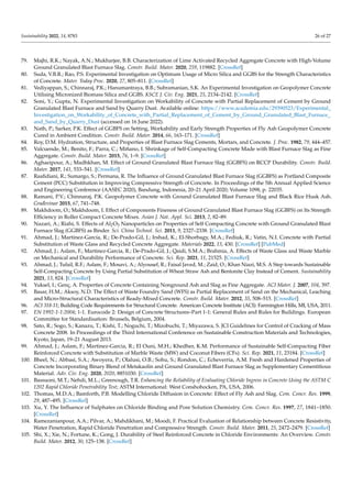 A Comprehensive Review on the Ground Granulated Blast Furnace Slag ...