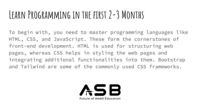 A Comprehensive Roadmap to Becoming a Front-End Developer | PPTX | Web ...