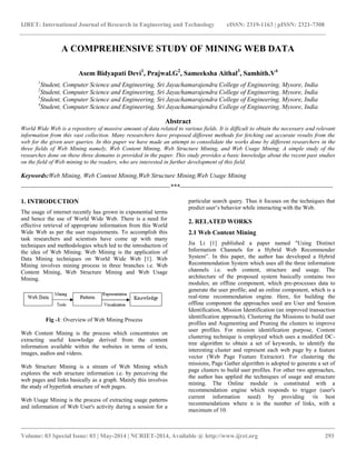 A comprehensive study of mining web data | PDF