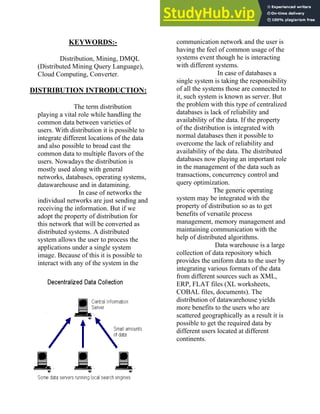 A Comprehensive Study On Data Mining Process With Distribution | PDF | Databases | Computer ...