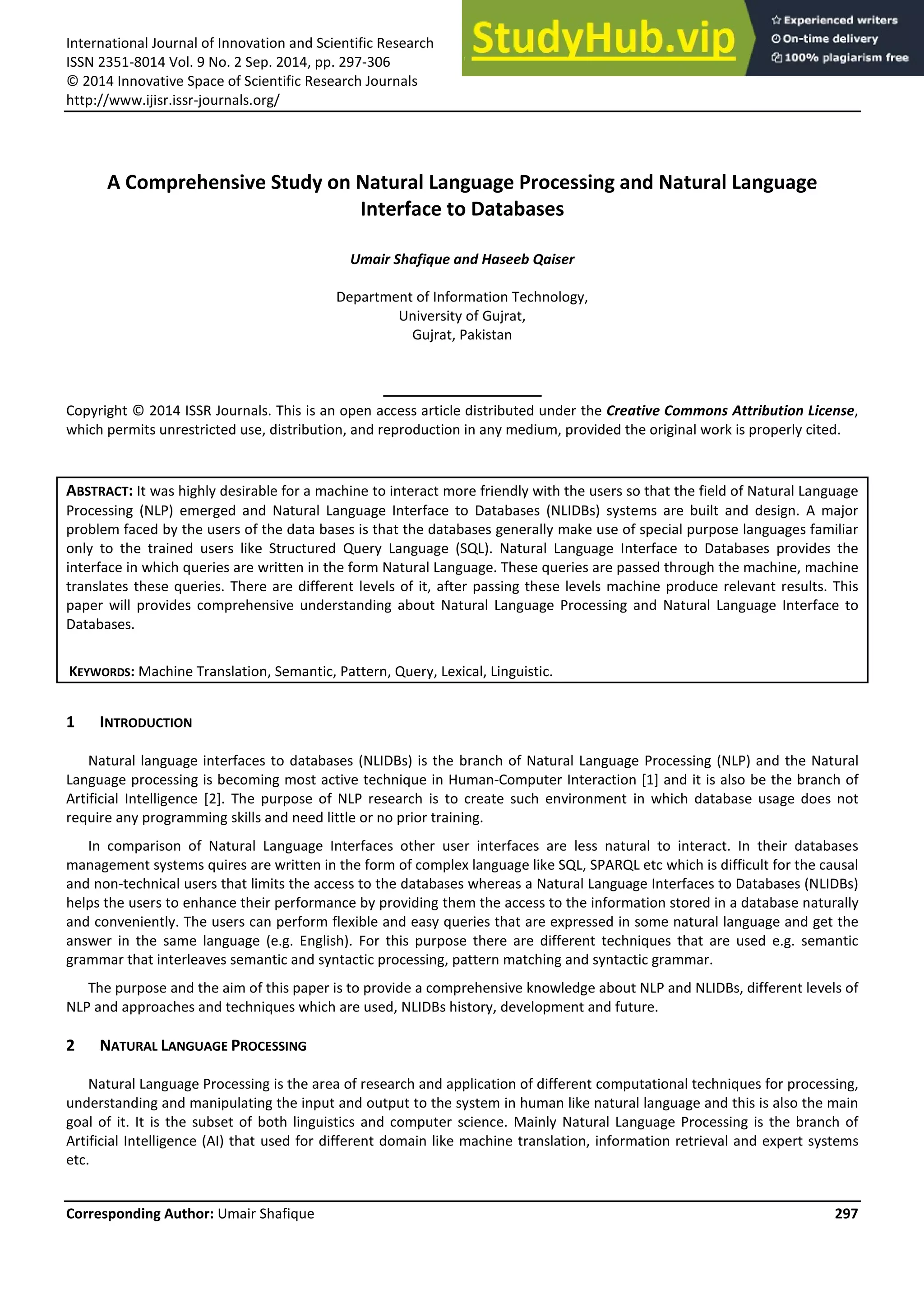 A Comprehensive Study On Natural Language Processing And Natural ...