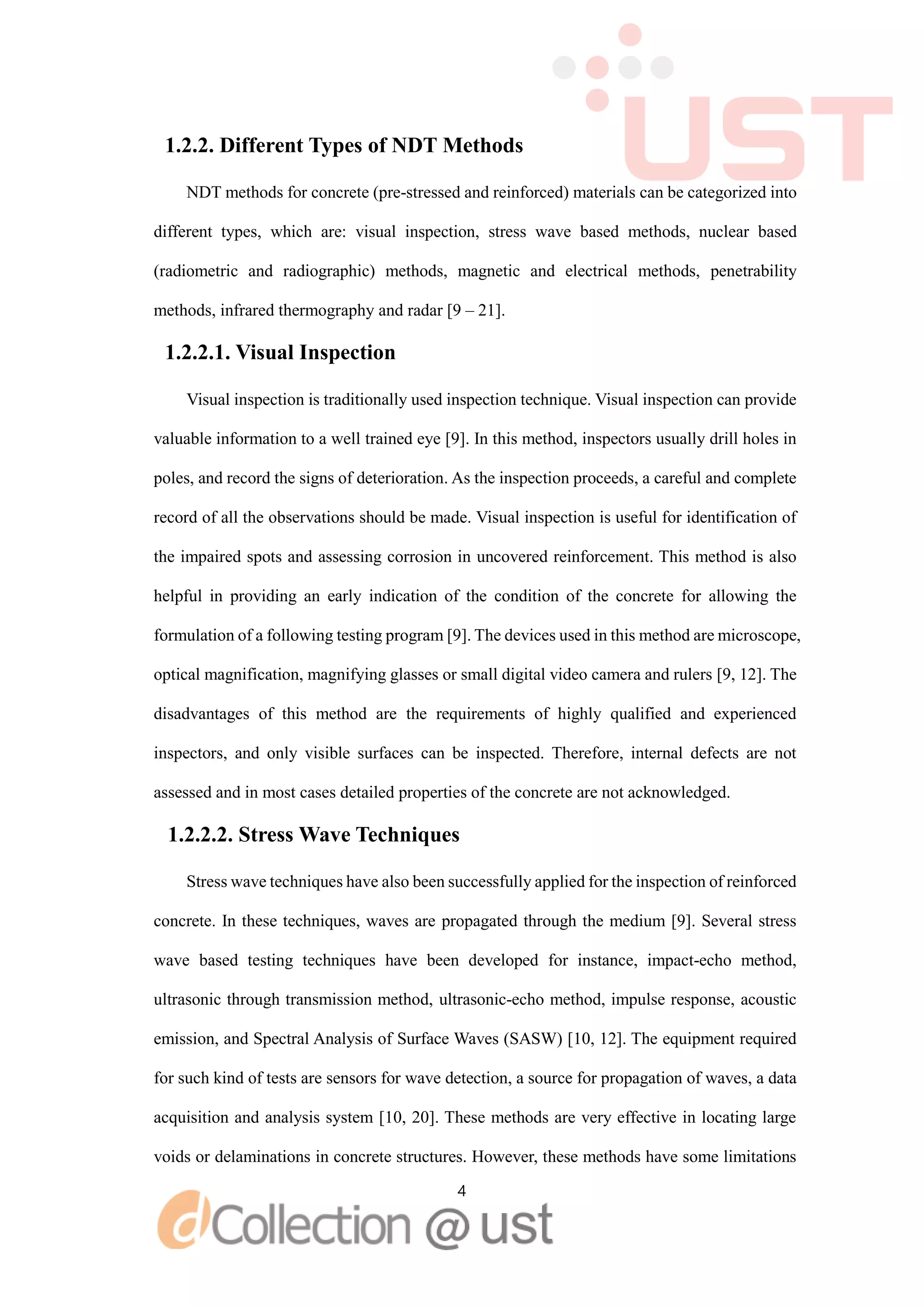 A comprehensive study on nondestructive inspection of reinforced ...