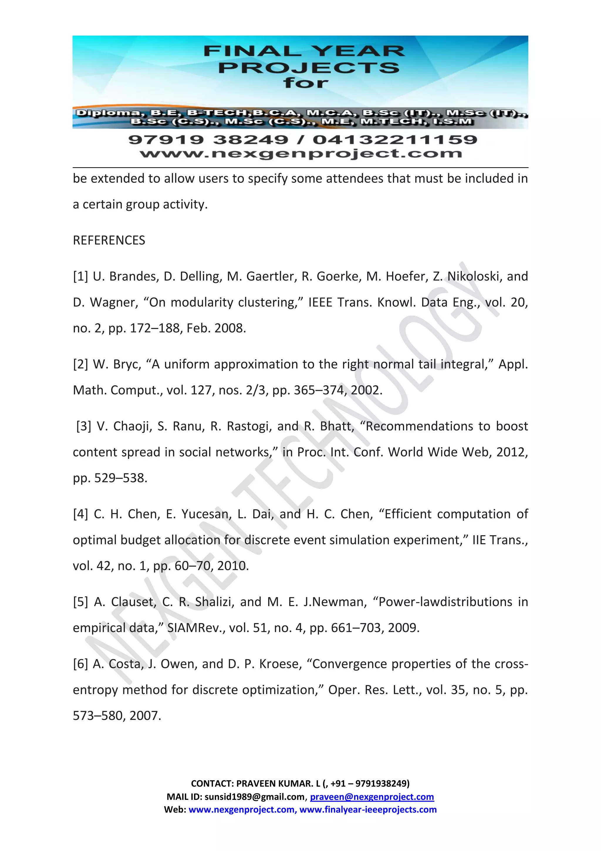 A COMPREHENSIVE STUDY ON WILLINGNESS MAXIMIZATION FOR SOCIAL ACTIVITY ...