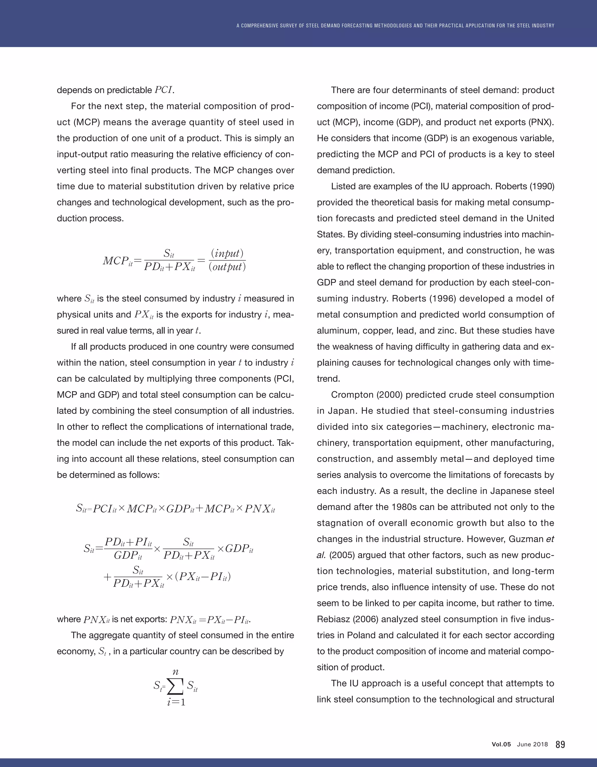 A Comprehensive Survey Of Steel Demand Forecasting Methodologies And