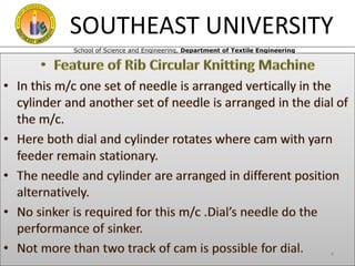 A compressive study on rib circular knitting machine | PPT